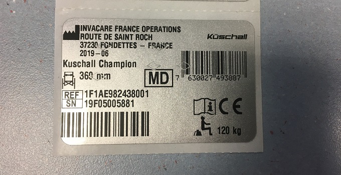 Invacare en de MDR: nieuwe serienummer labels - Invacare Netherlands